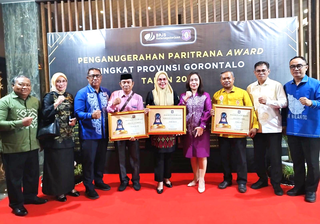 Terbaik II Paritrana Award 2023, Bupati Merlan Ingin Seluruh Pekerja di Bone Bolango Terlindungi ...