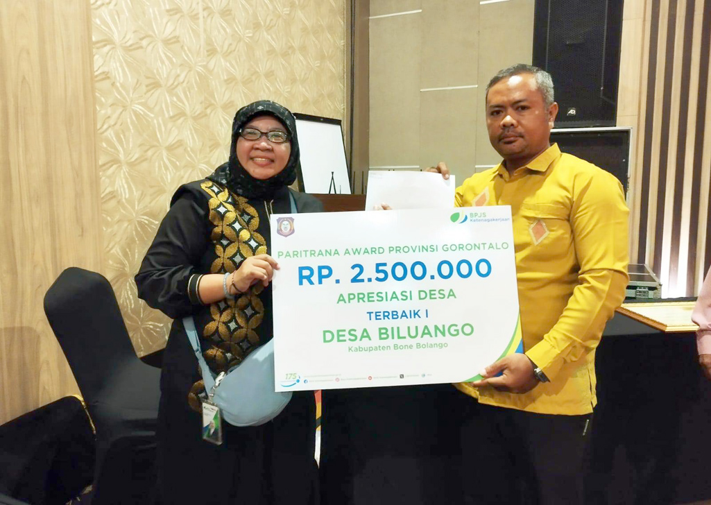 Desa Biluango Raih Terbaik I Paritrana Award 2023 BPJS Ketenagakerjaan Kategori Pemerintah Desa ...